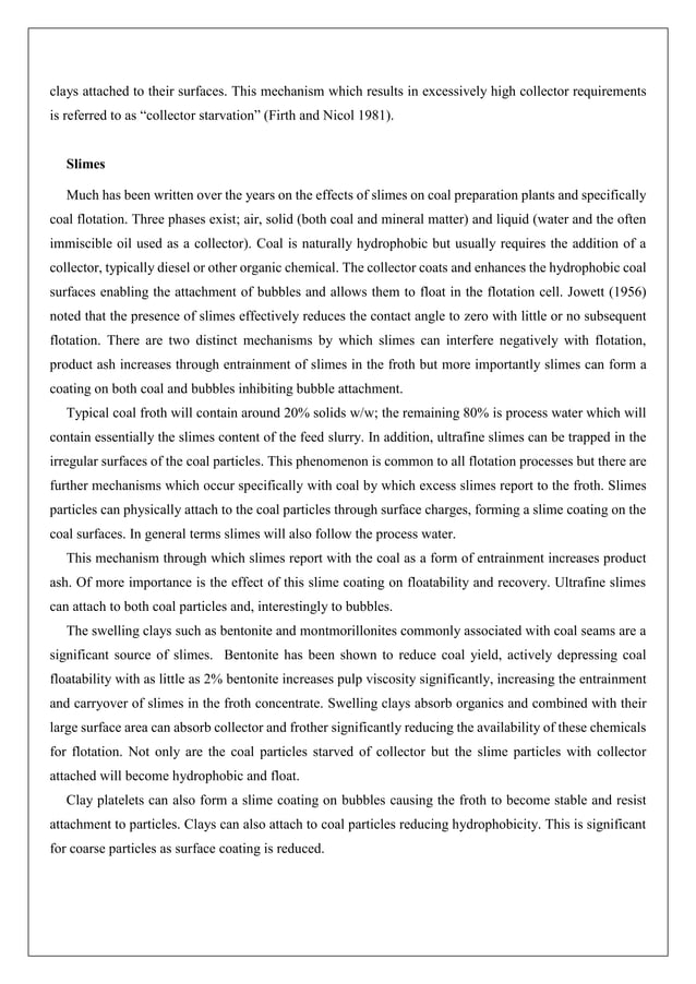 Coal Flotation Chemistry | PDF