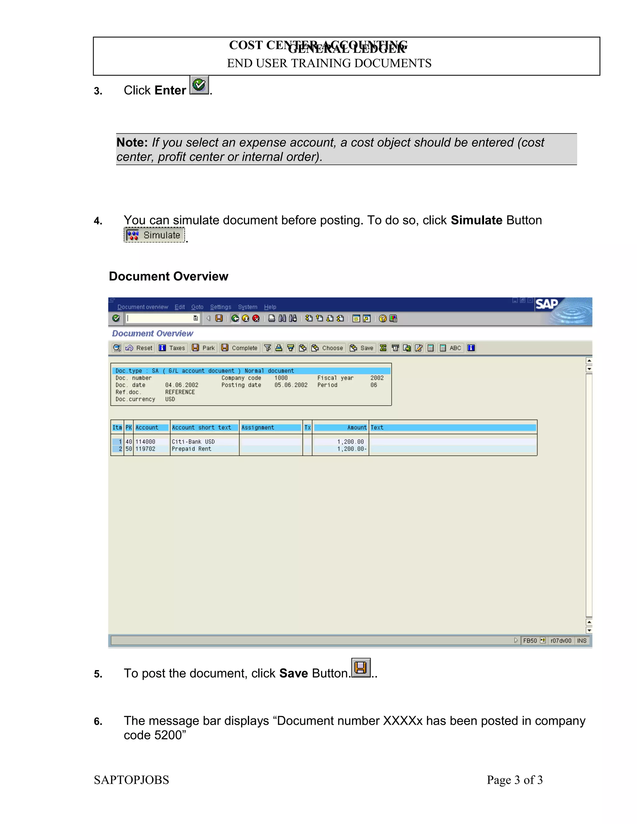 Fb50 posting gl document | DOC