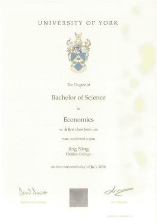 Bsc Economics degree | PDF