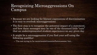 Recognizing and Challenging Microaggressions | PPTX
