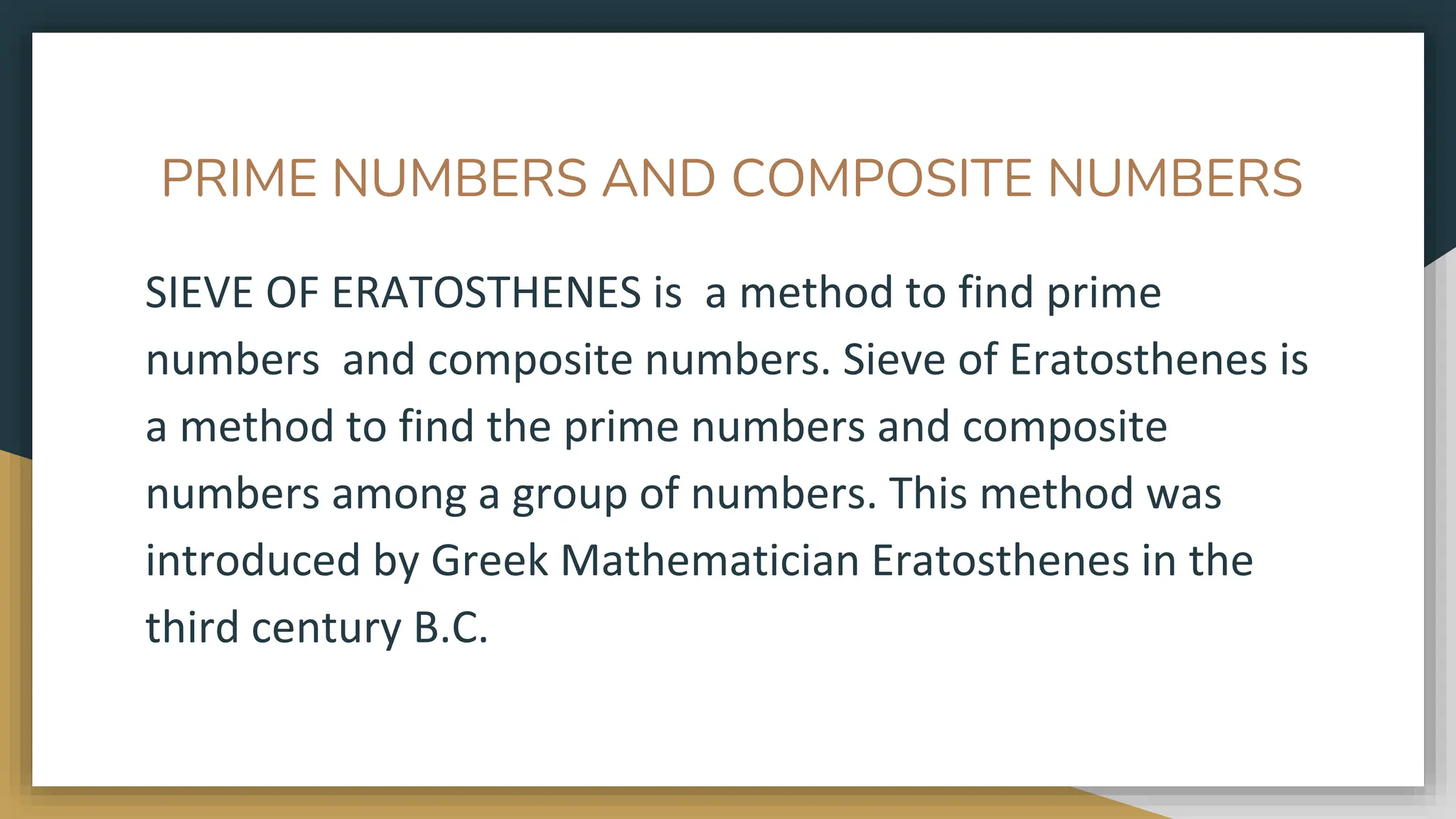 Presentation on Prime Numbers and Composite Numbers | PPTX