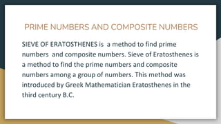 Presentation on Prime Numbers and Composite Numbers | PPTX