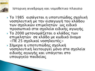 Ο ΡΟΛΟΣ ΤΟΥ ΝΟΣΗΛΕΥΤΗ ΣΤΗΝ ΕΙΔΙΚΗ ΑΓΩΓΗ | PPTX