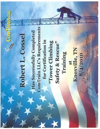 Robert Cossel Certs & Awards | PDF