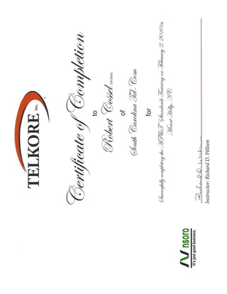 Robert Cossel Certs & Awards | PDF
