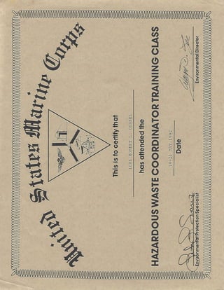Robert Cossel Certs & Awards | PDF
