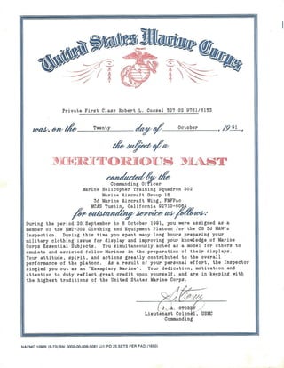 Robert Cossel Certs & Awards | PDF