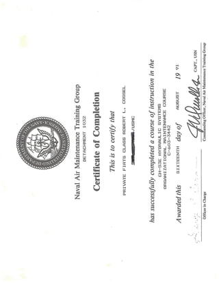 Robert Cossel Certs & Awards | PDF