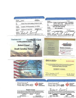 Robert Cossel Certs & Awards | PDF