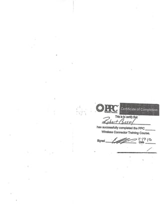 Robert Cossel Certs & Awards | PDF
