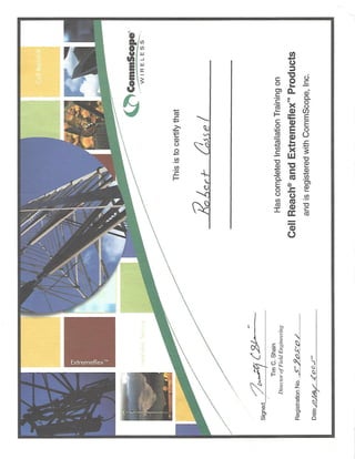 Robert Cossel Certs & Awards | PDF