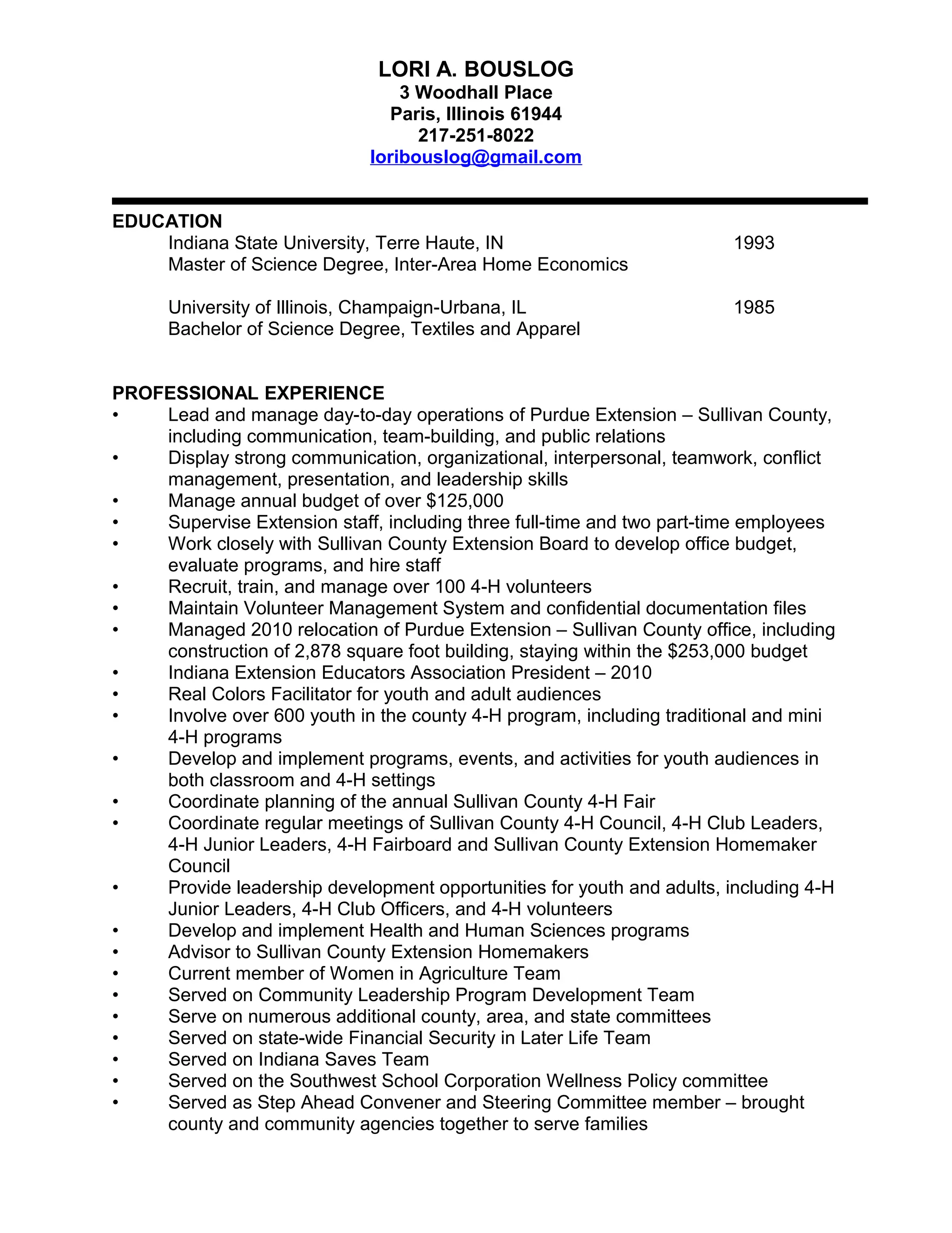 Lori Bouslog.Resume | DOC