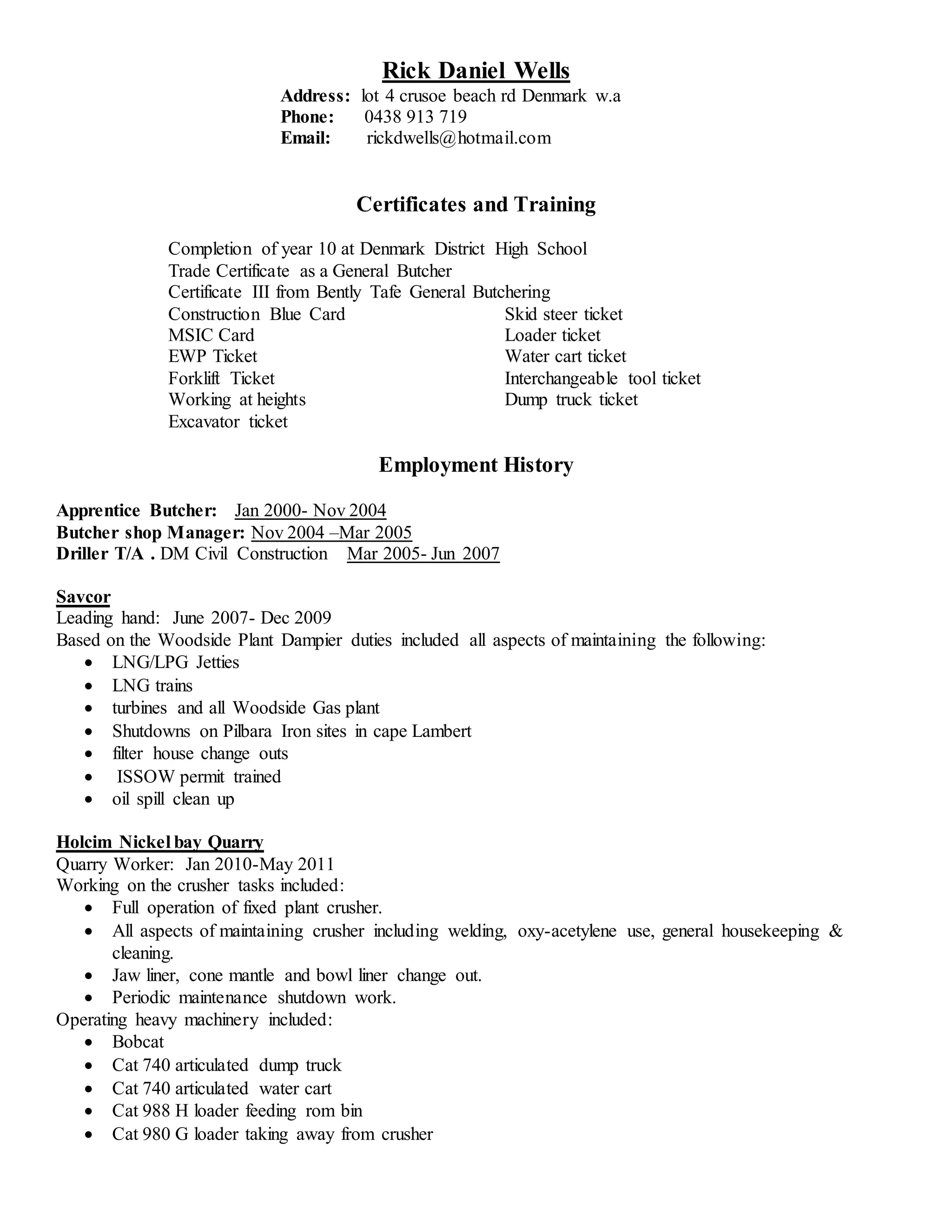 RICK RESUME 15 | PDF