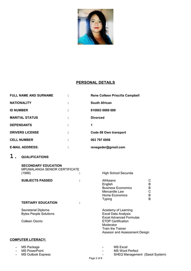 CV_-_Rene_Campbell 2016 | PDF