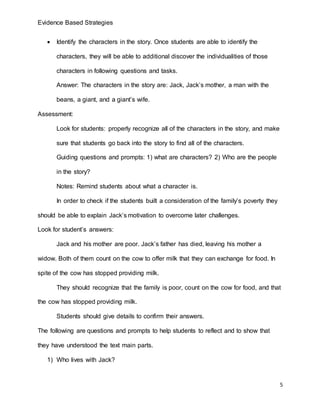 Literacy Lesson Plan with Evidence Based Strategies | DOCX