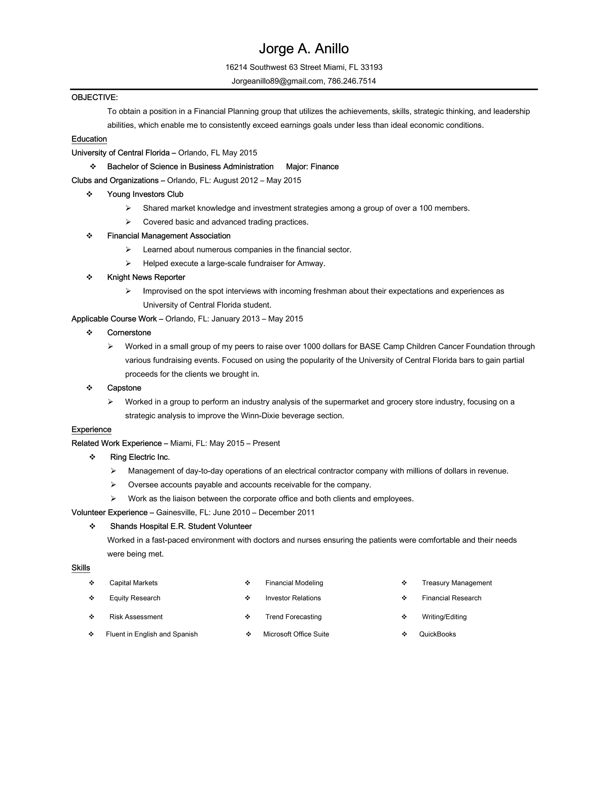 Resume final (1) | PDF