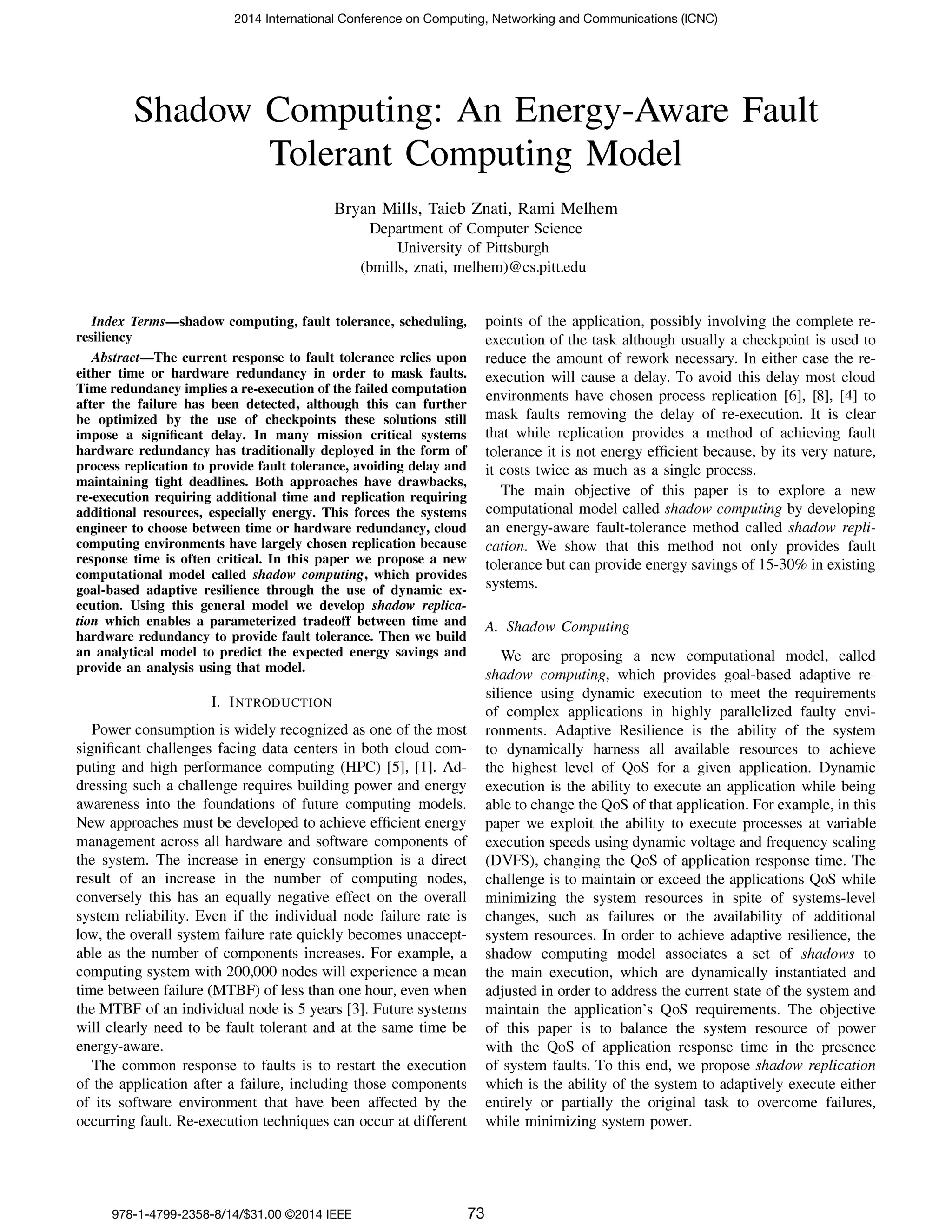 Fault Tolerance On Cloud Computing Pdf