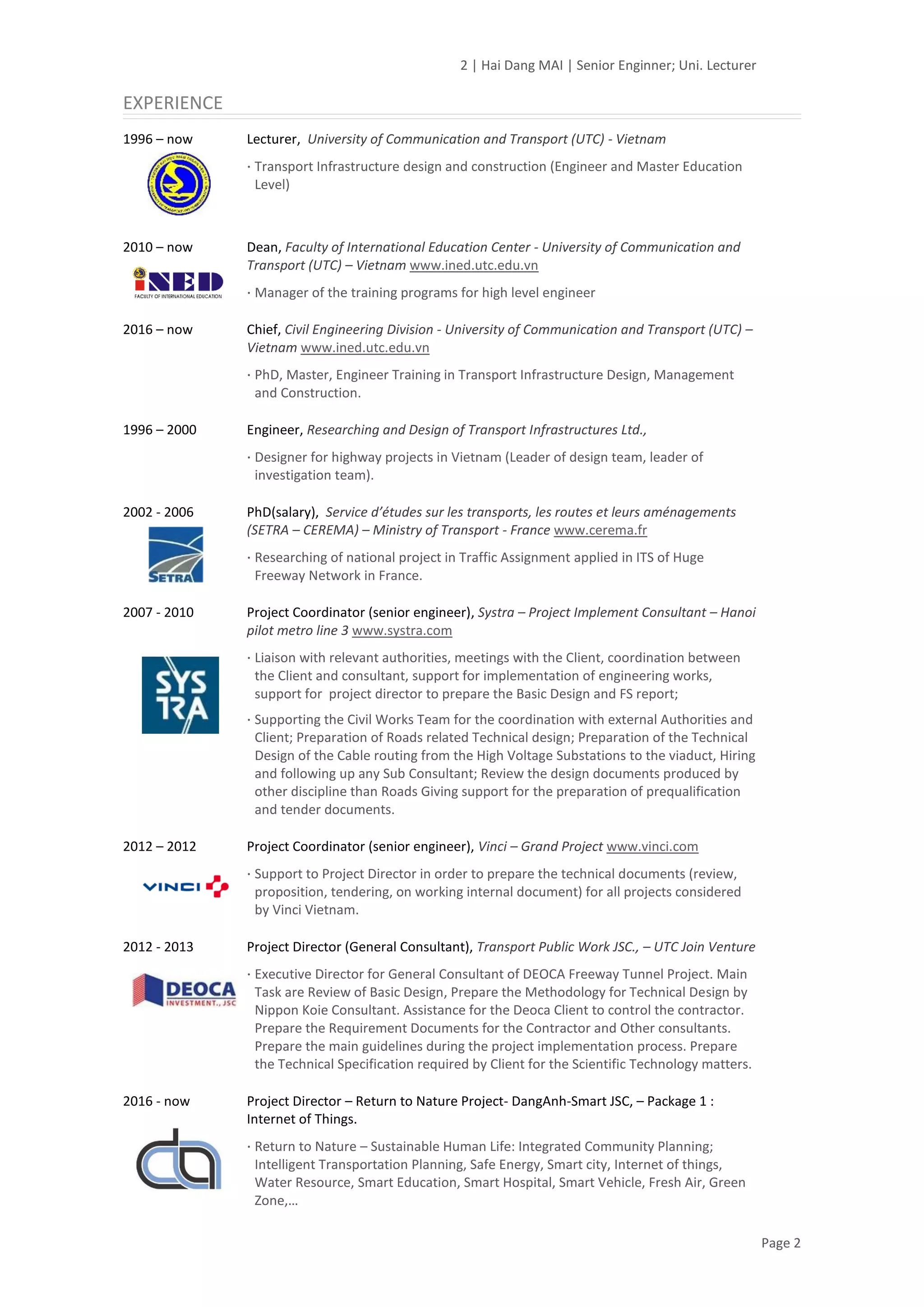 HAI DANG Mai CV-ENG2016 | PDF