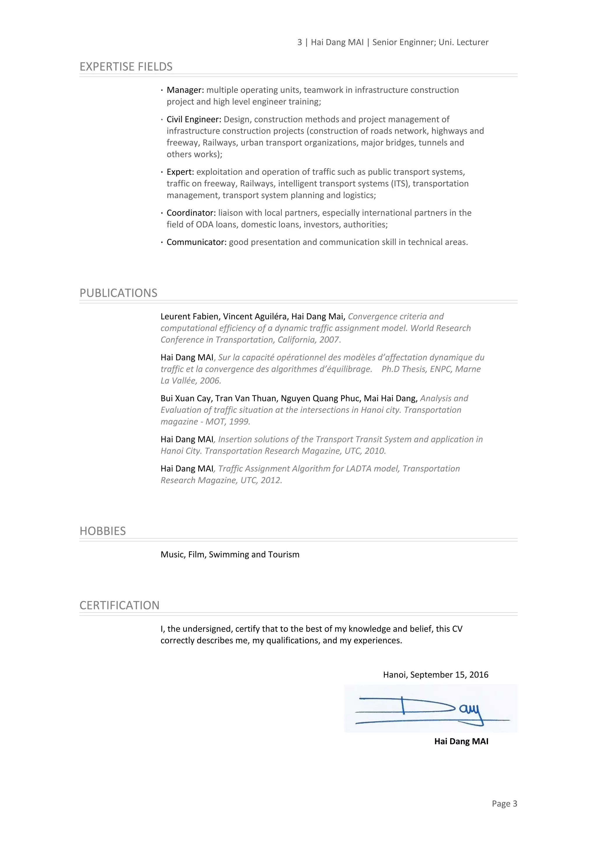 HAI DANG Mai CV-ENG2016 | PDF