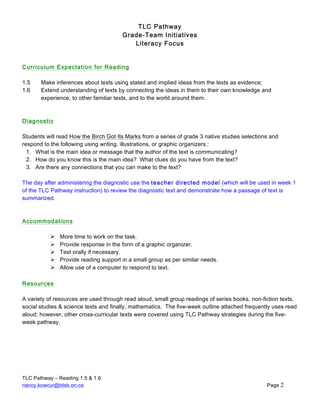 TLCP - Main Idea and Connections | PDF | Homework and Study | Education