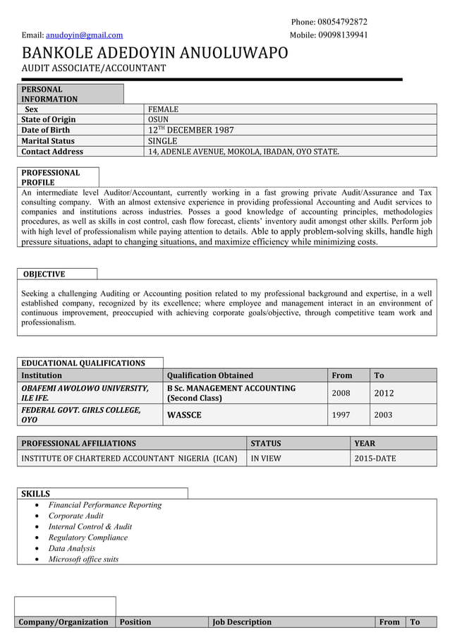 Anu revised cv | PDF
