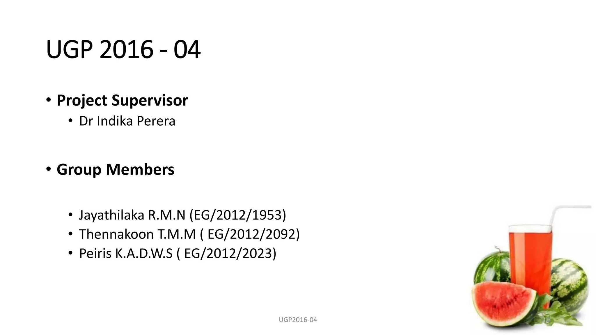 final presentation - Watermelon juice extraction machine | PPTX