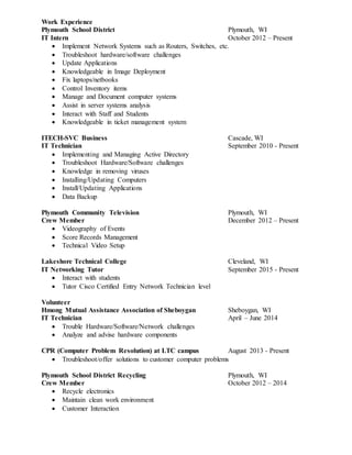 Zone's Resume 7-13-2015 | PDF