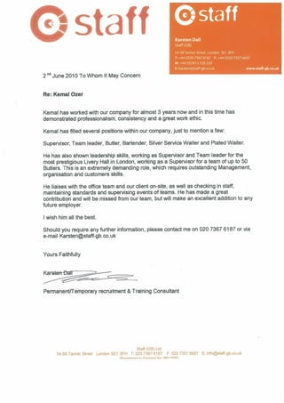 Staff Reference Letter | PDF