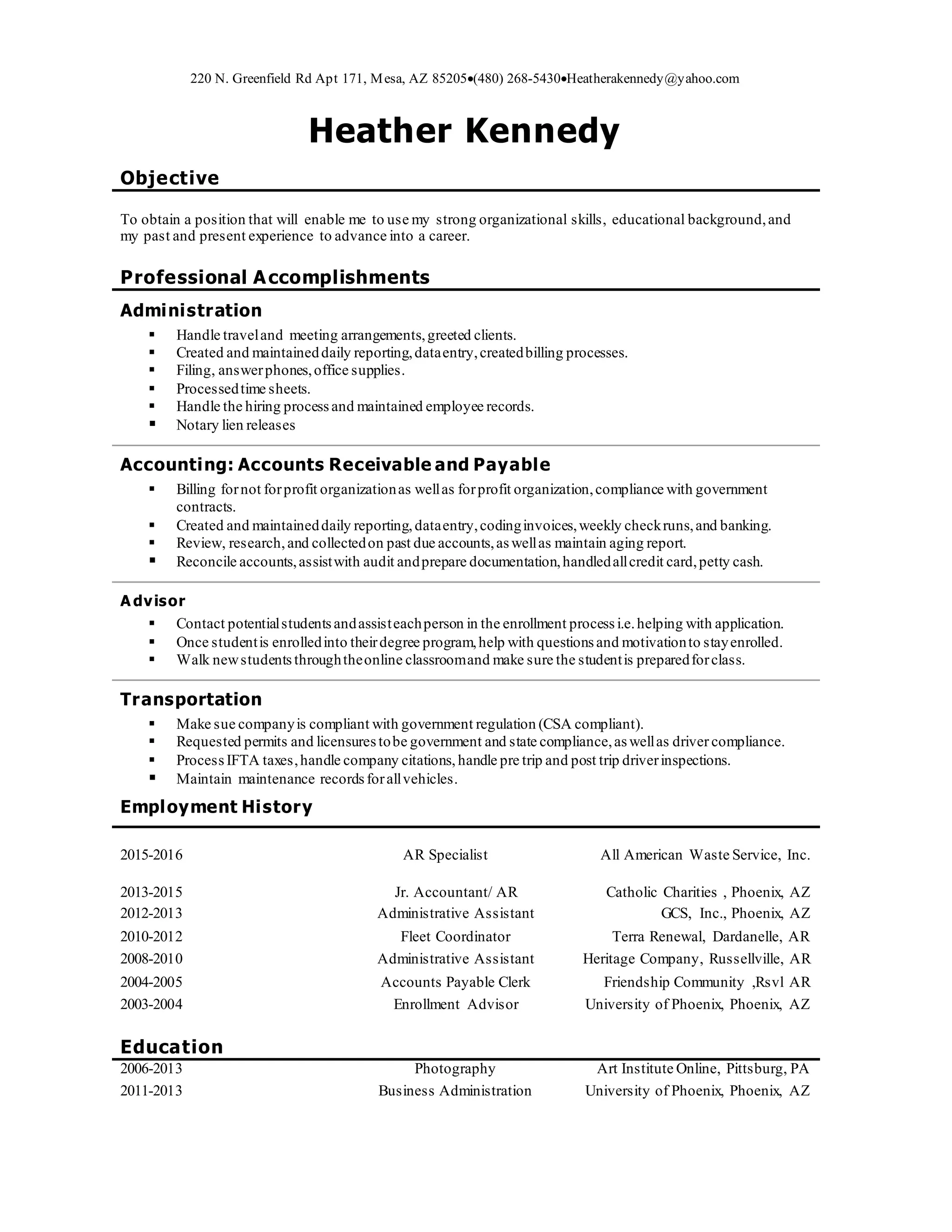Heather Kennedy Resume 2016 | DOCX