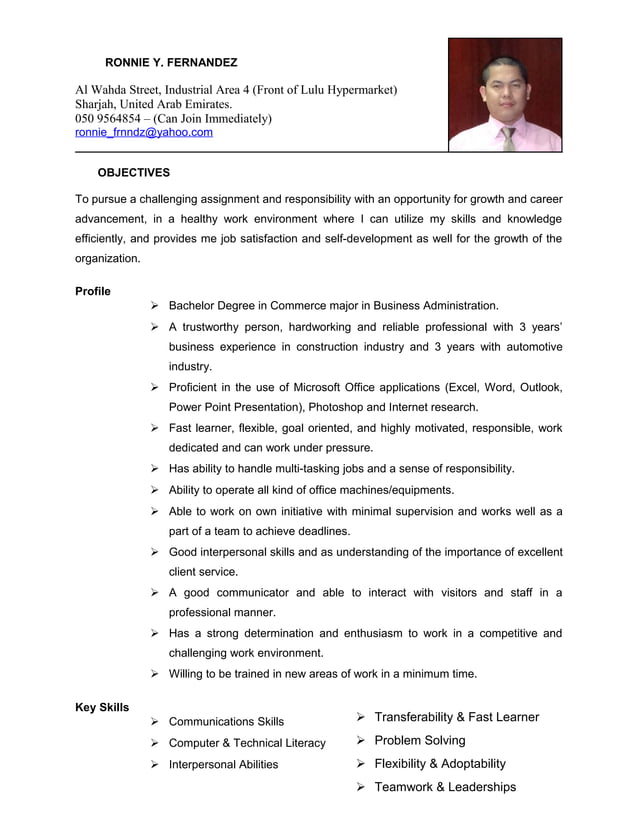 Ronnie Fernandez-CV | PDF