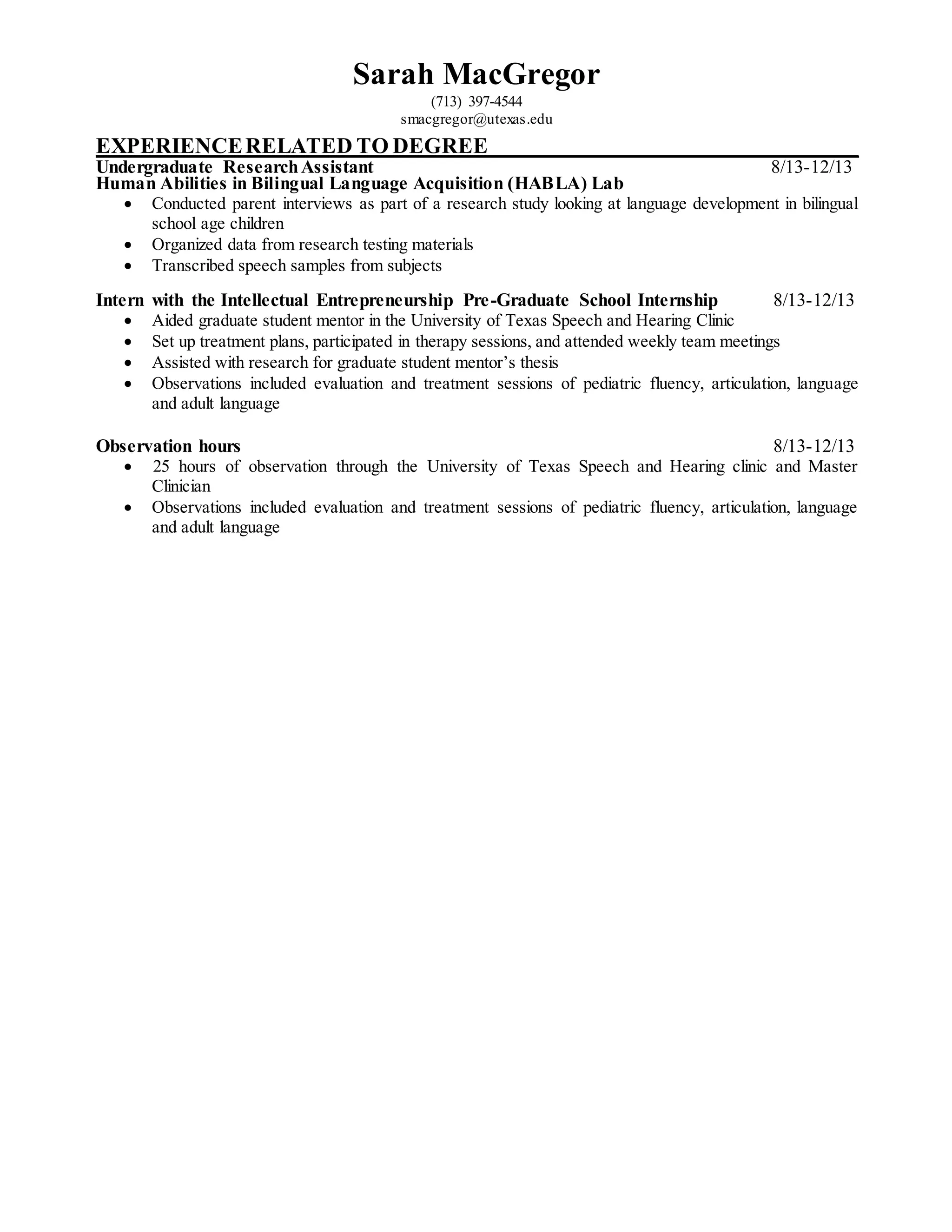 MacGregor, Sarah Resume | DOCX