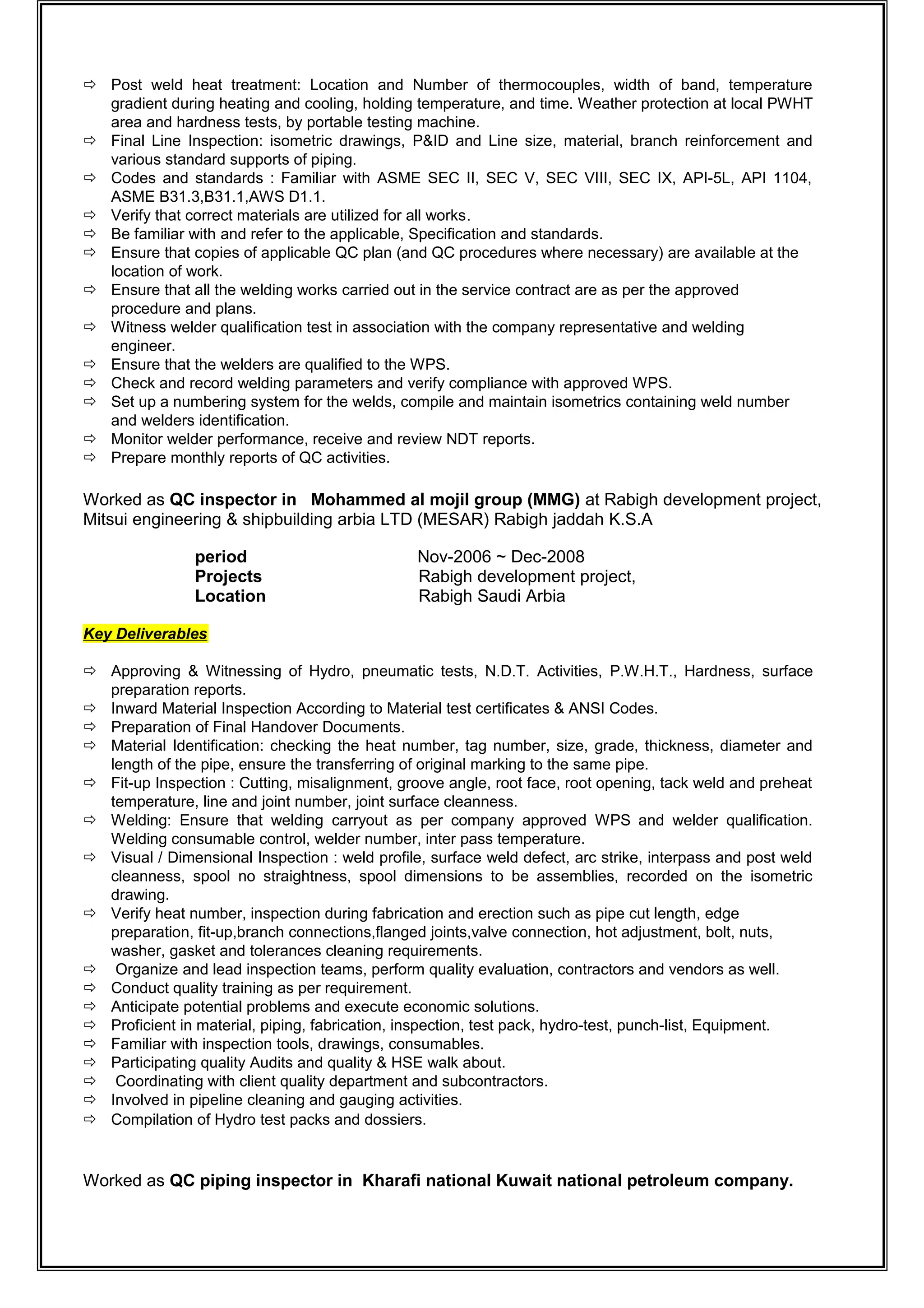 QC WELDING INSPECTOR | PDF