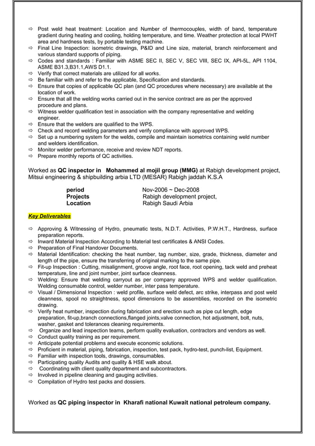 QC WELDING INSPECTOR | PDF