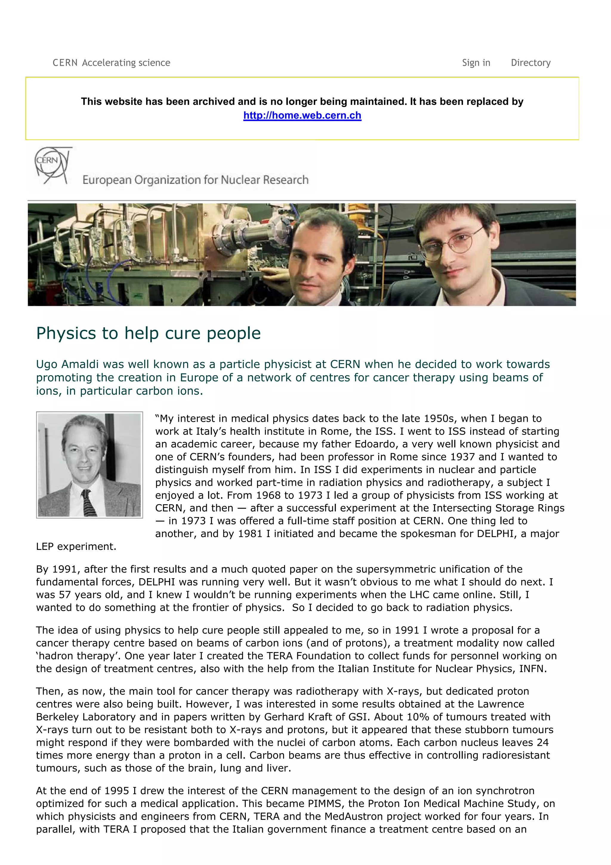 CERN Paolo Berra | PDF