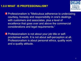 Importance of Professionalism | PPT