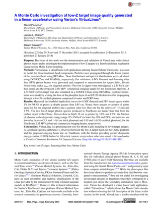 Parsons et al, A Monte Carlo investigation of low-Z target image quality generated in a linear ...