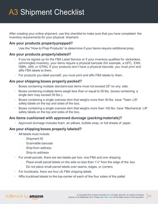 FBA Amazon quick start guideline | PDF