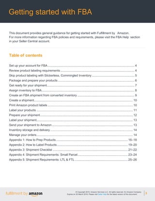 FBA Amazon quick start guideline | PDF