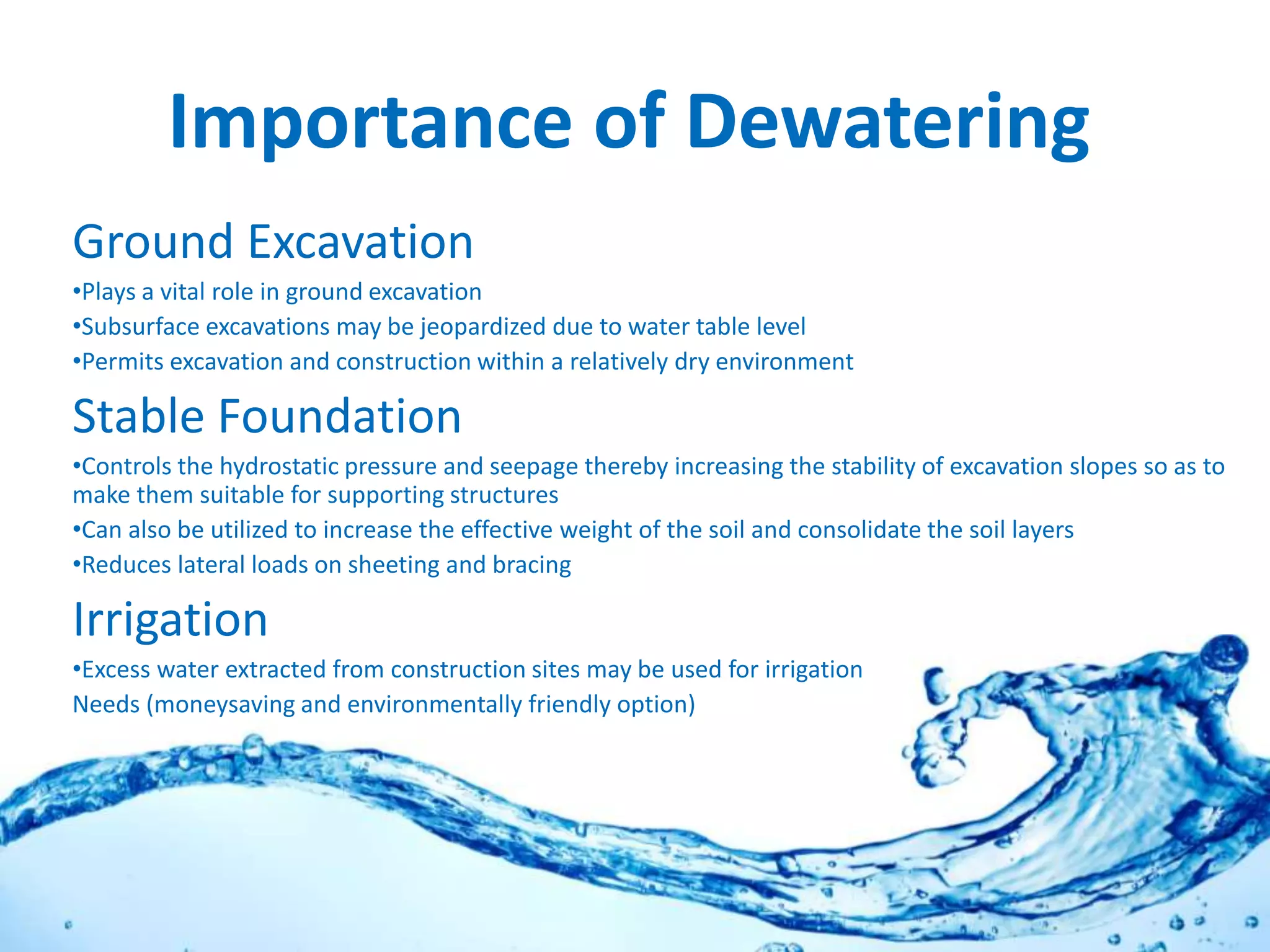 Civil Engineering-Dewatering | PPTX