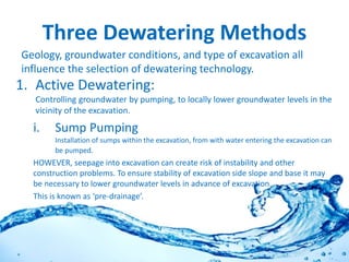 Civil Engineering-Dewatering | PPTX