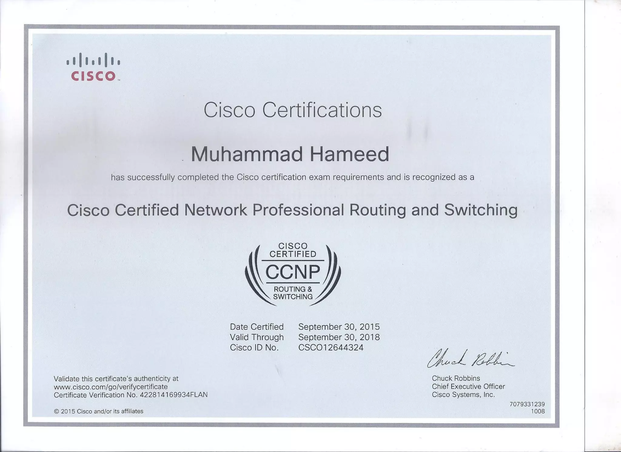 CCNP Certificate | PPT