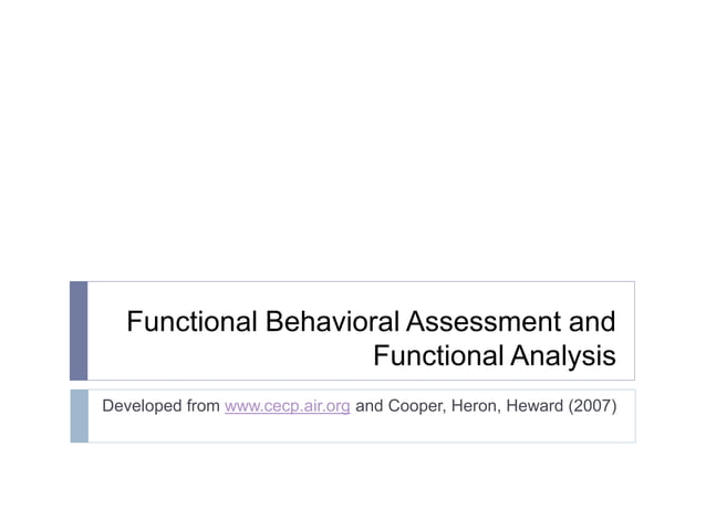 Fba and fa powerpoint | PPTX | Educational Assessment | Education