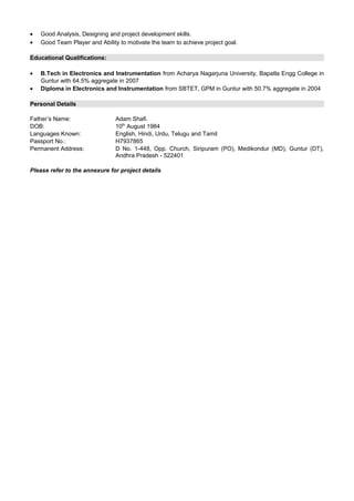 CV_Riyaz | DOC | Civil Engineering Industry | Industries