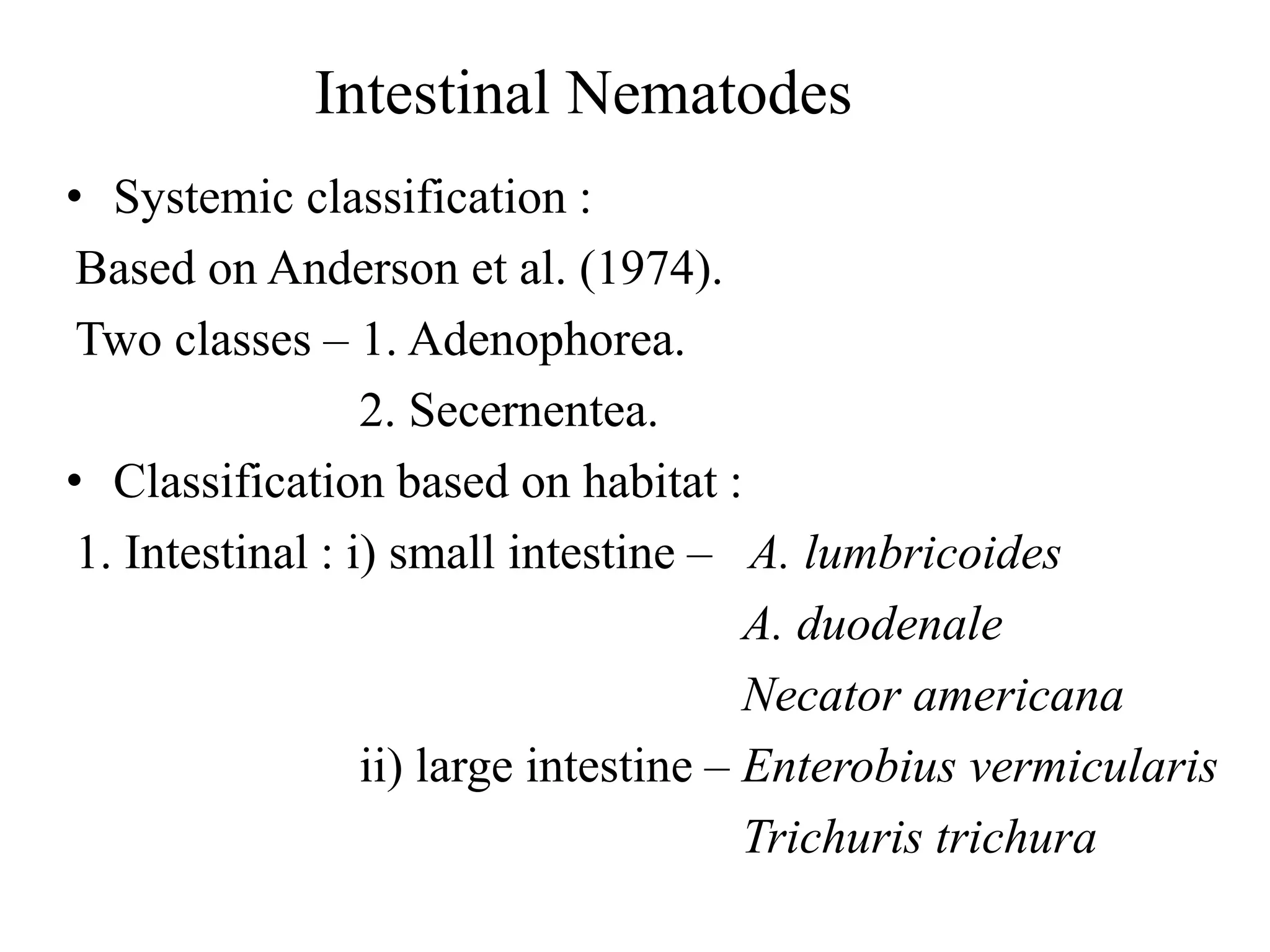 Intestinal Nematodes | PPTX