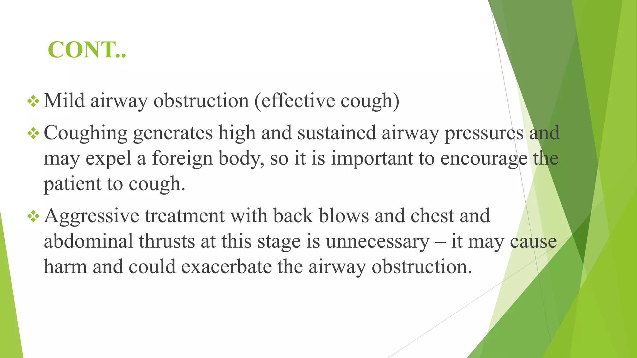 FOREIGN BODY OBSTRUCTION | PPTX
