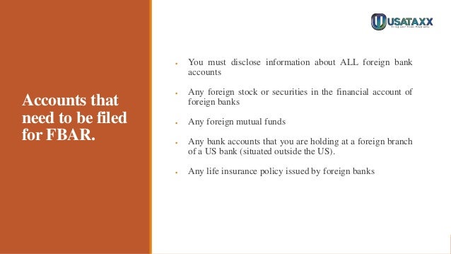 Fbar filing when to do it and how to do it | PPTX