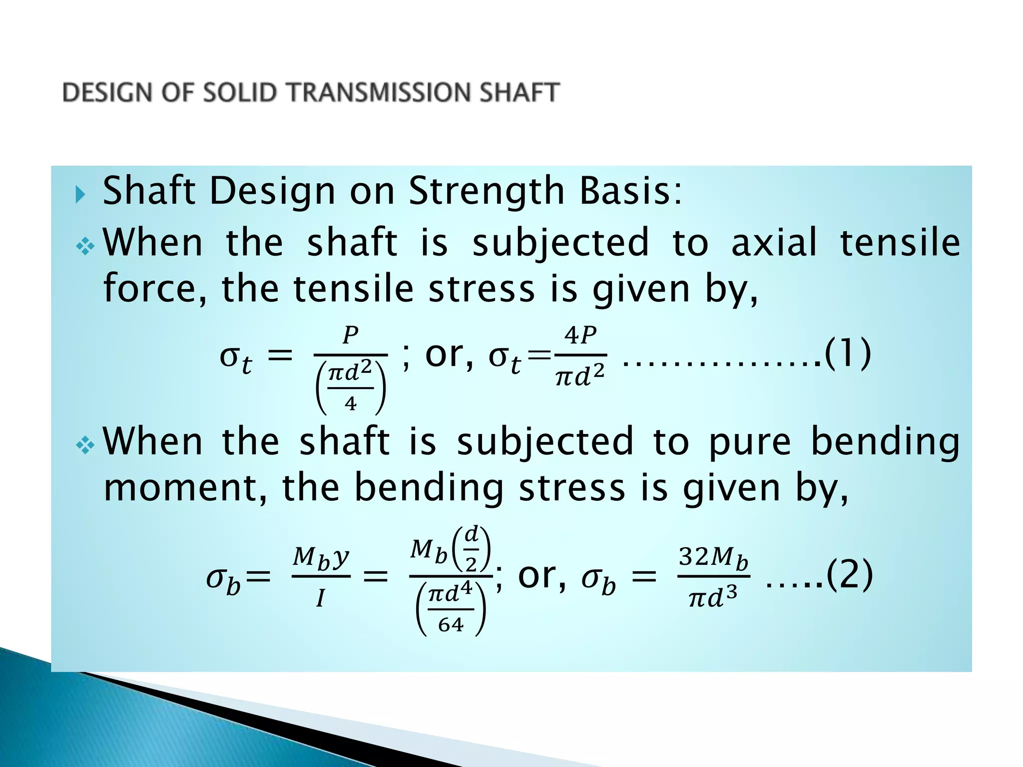 DESIGN OF SOLID TRANSMISSION SHAFT | PPTX
