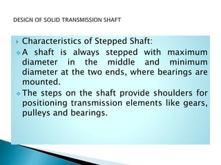 DESIGN OF SOLID TRANSMISSION SHAFT | PPTX