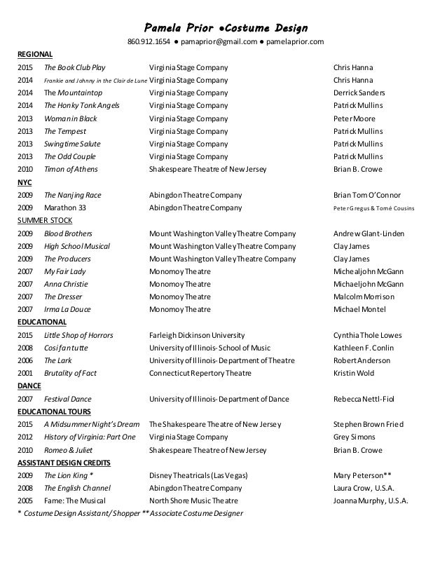 Chronological CD resume