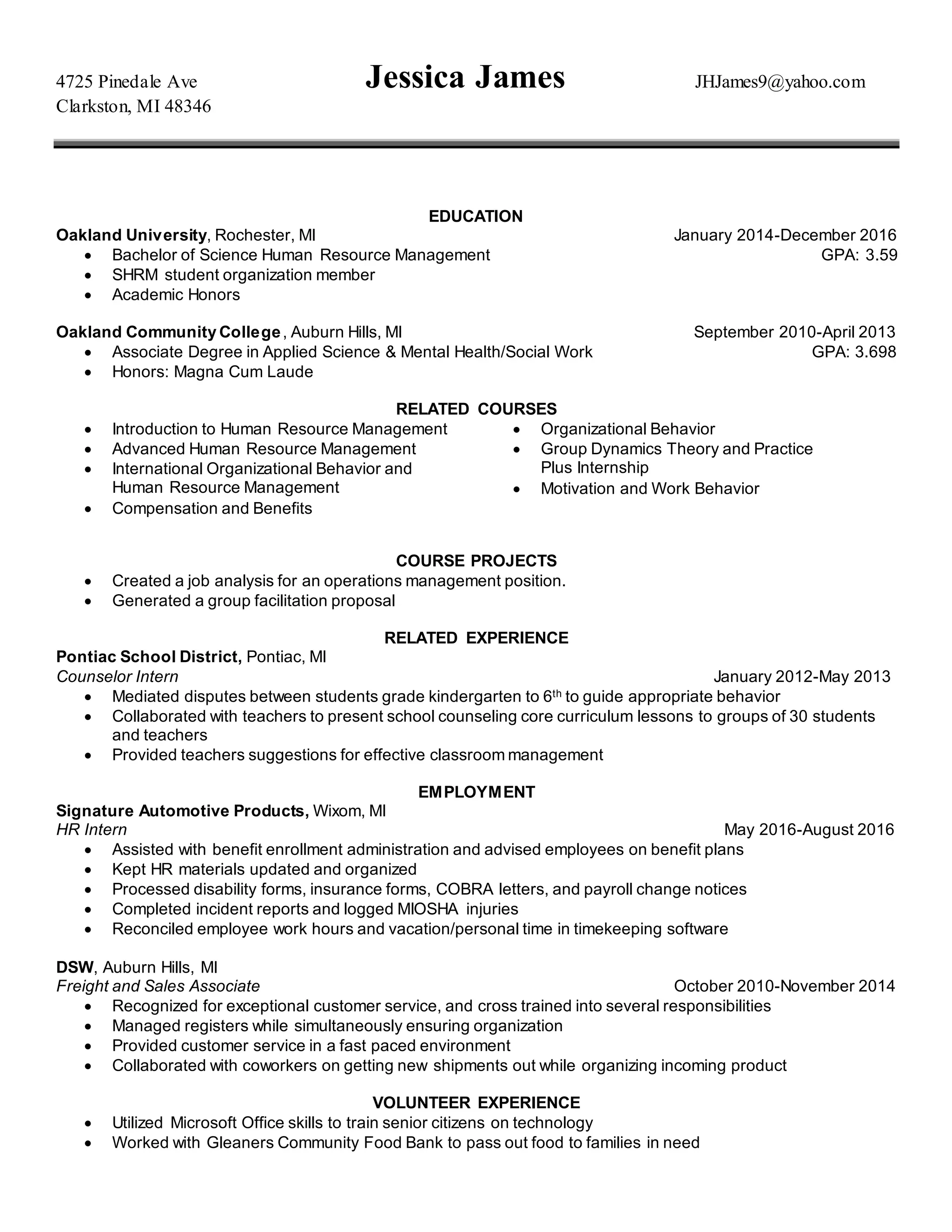 2017 Resume.. | DOCX | Business | Business and Finance